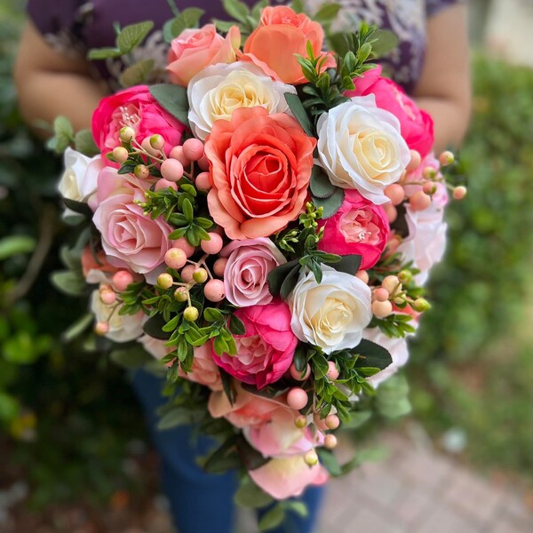 Hot Pink Bouquet - Etsy