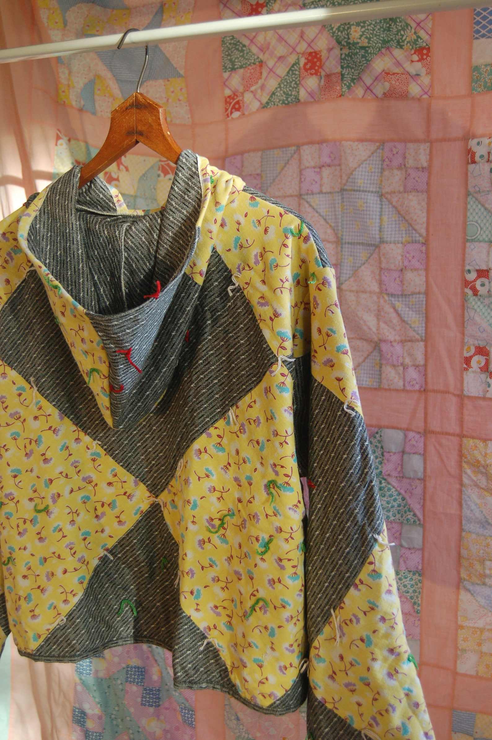 Quilt Hoodie - Send Your Quilt to Me, Quilt Hoodie Made From a Quilt ...