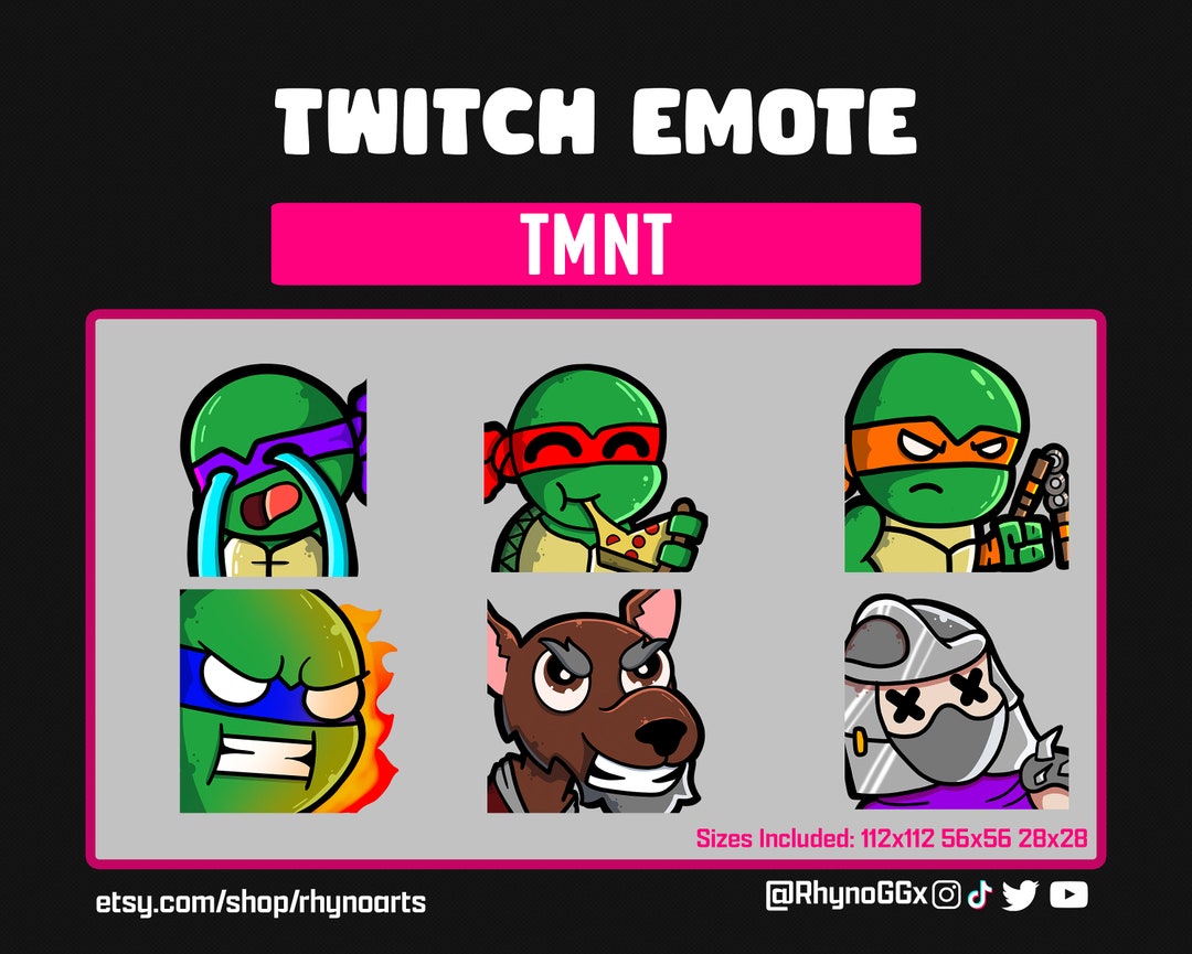 TMNT Emote Pack Twitch Emotes Emoticonos Twitch y Discord - Etsy México