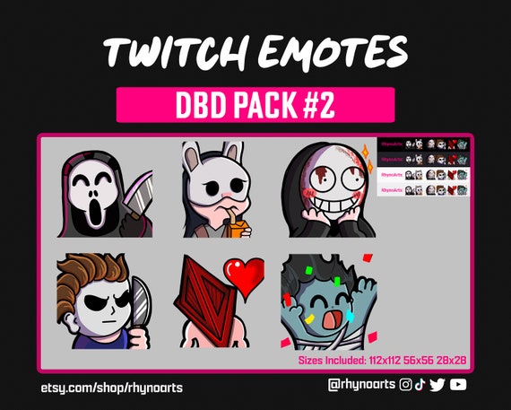 Cute Twitch emotes Kawaii DBD emotes Meg Thomas Twitch emotes Dead By ...
