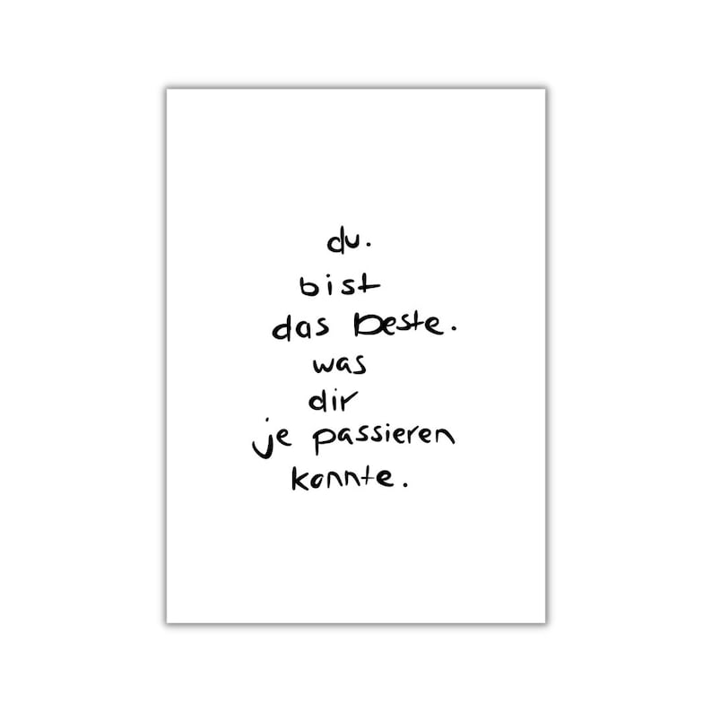 Das beste. I postkarte I print I poster - Etsy.de