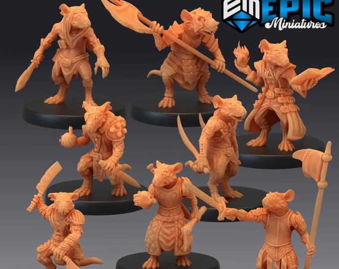 Ratfolk Miniature, High Quality Tabletop RPG 3D Printed (dungeons and ...