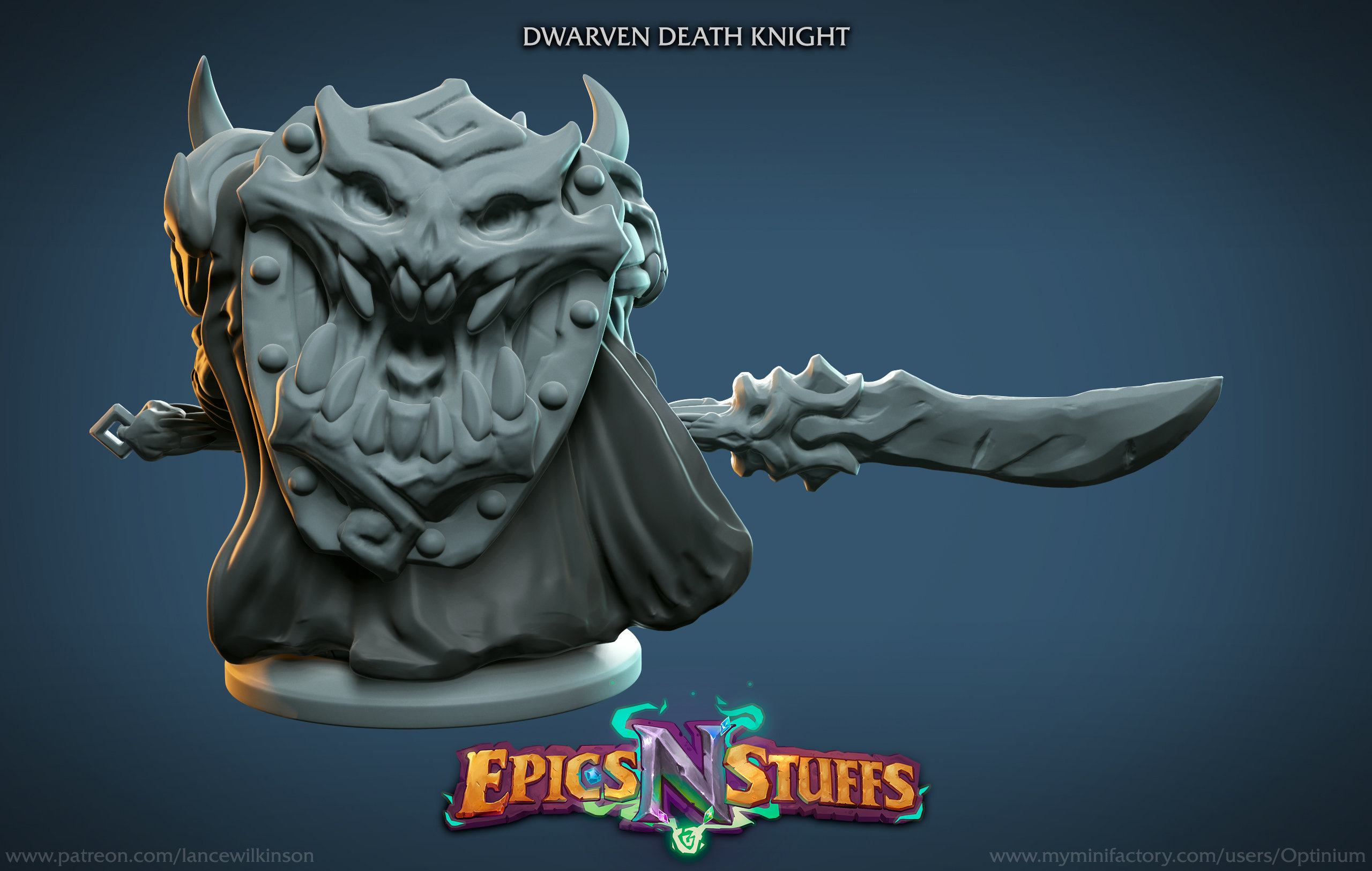 Dwarf Death Knight Miniature High Quality 28mm 32mm Tabletop - Etsy