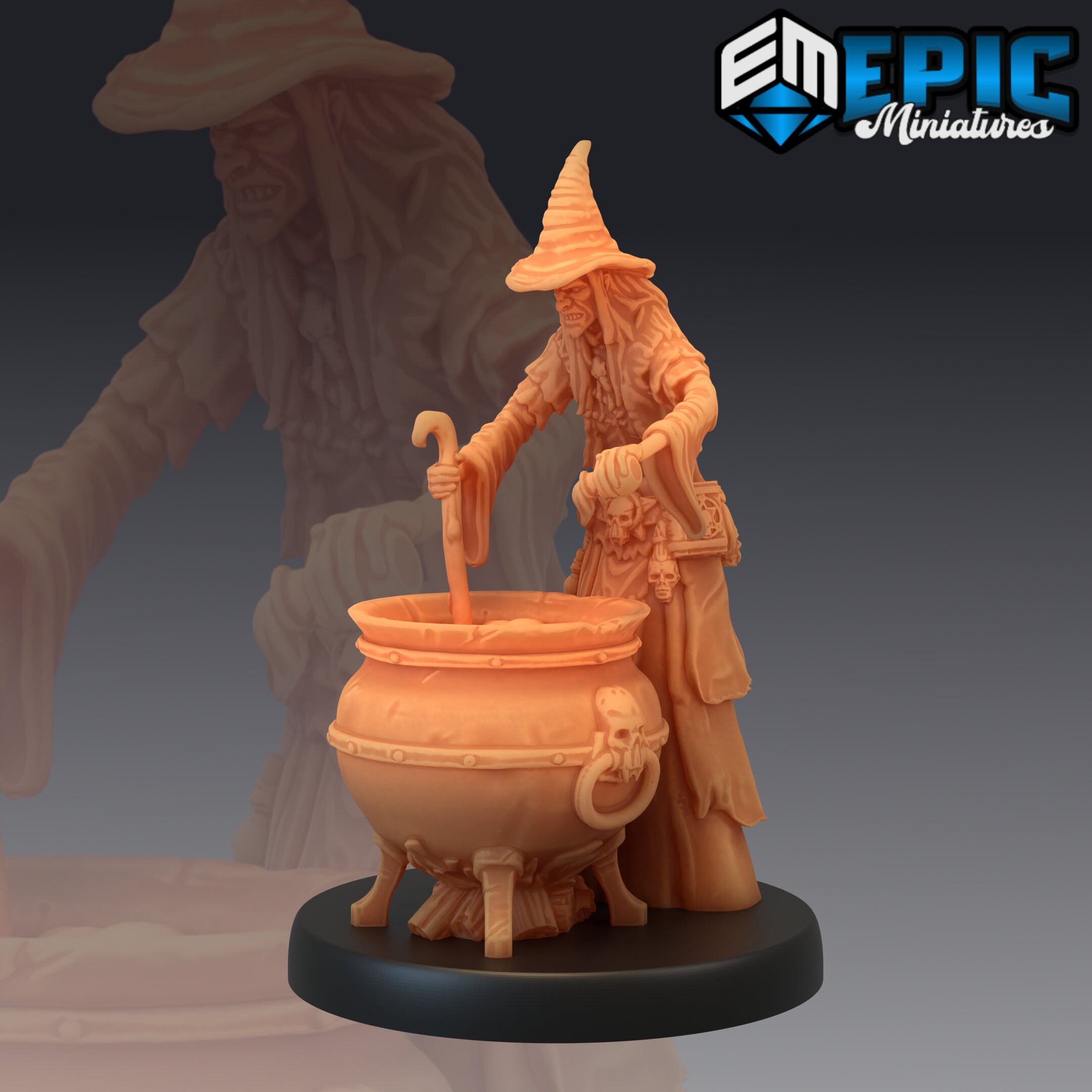 Green Hag Miniature RPG de mesa de alta calidad impreso en 3D - Etsy España