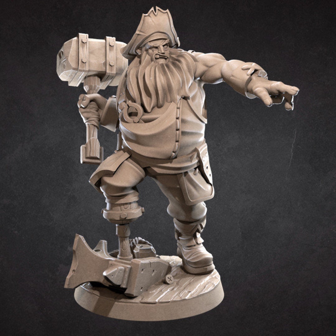 Andre, the Blacksmith Miniature, High Quality Tabletop RPG 3D Printed ...