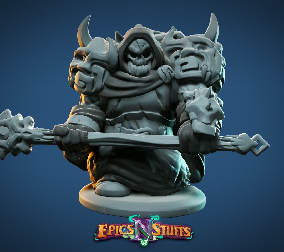 Dwarf Death Knight Miniature, High Quality 28mm 32mm Tabletop RPG 3D ...