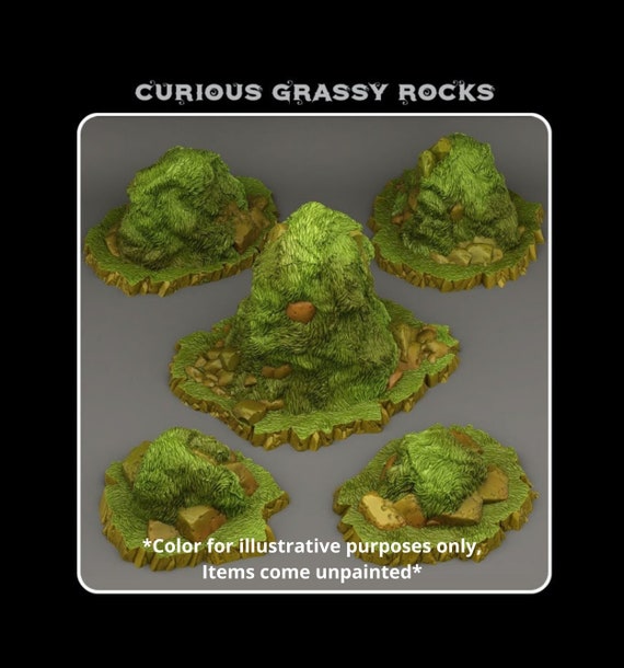 Curious Grassy Rocks Scatter High Quality 28mm 32mm Tabletop - Etsy