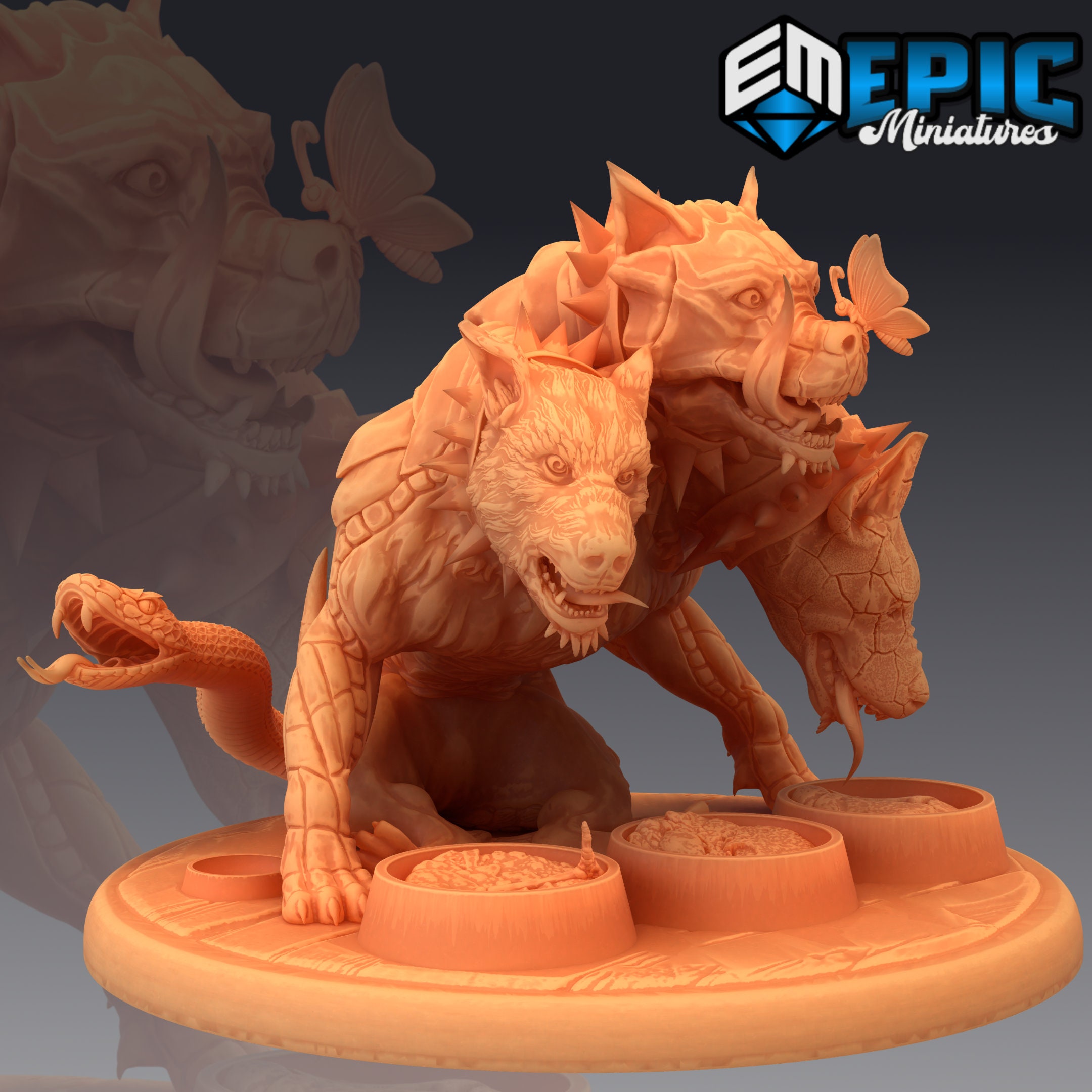 Cerberus Miniature High Quality Tabletop RPG 3D Printed | Etsy