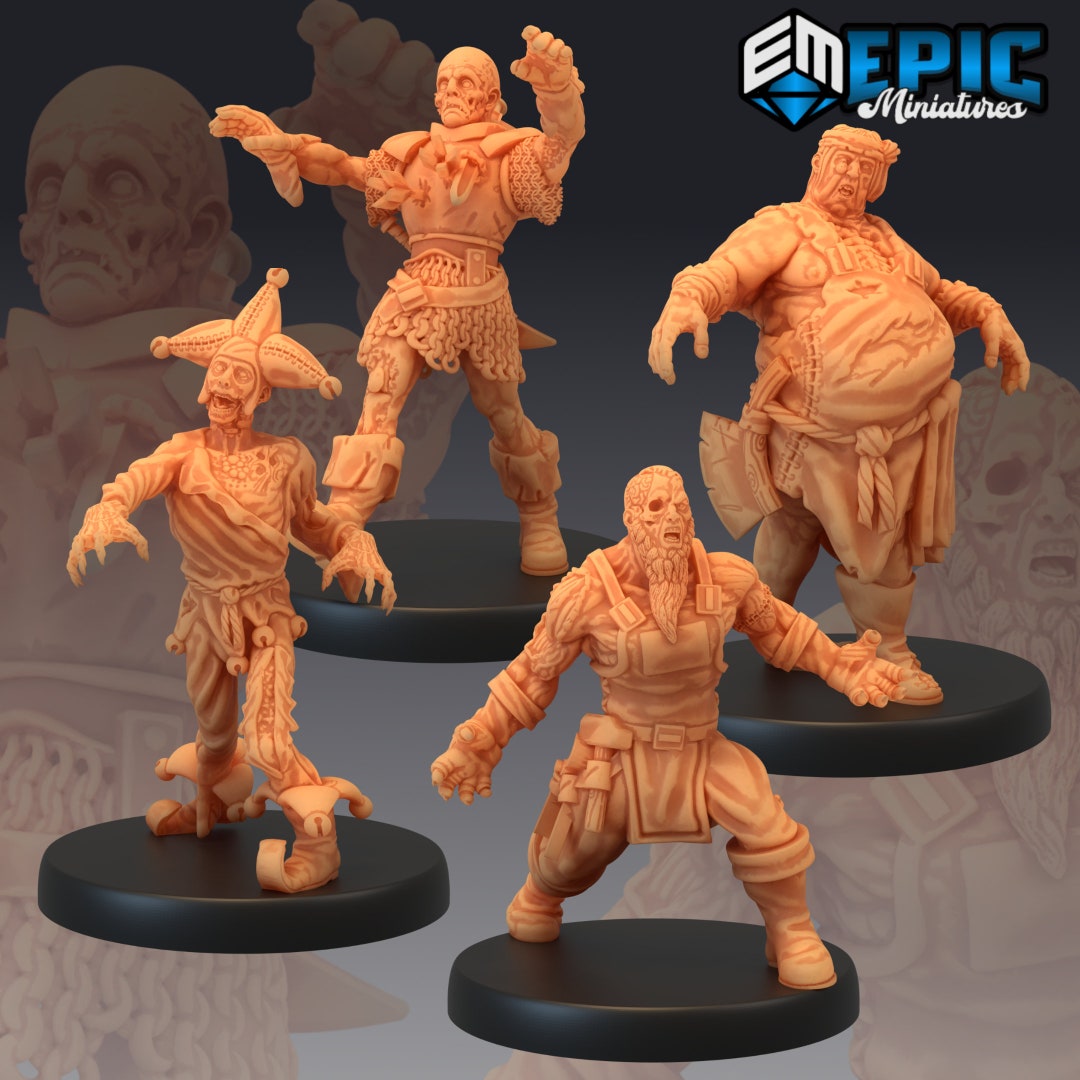 Zombie Miniature, High Quality Tabletop RPG 3D Printed dungeons and ...