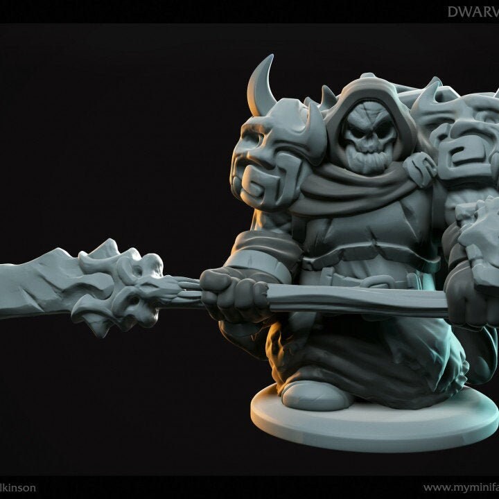 Dwarf Death Knight Miniature High Quality 28mm 32mm Tabletop - Etsy