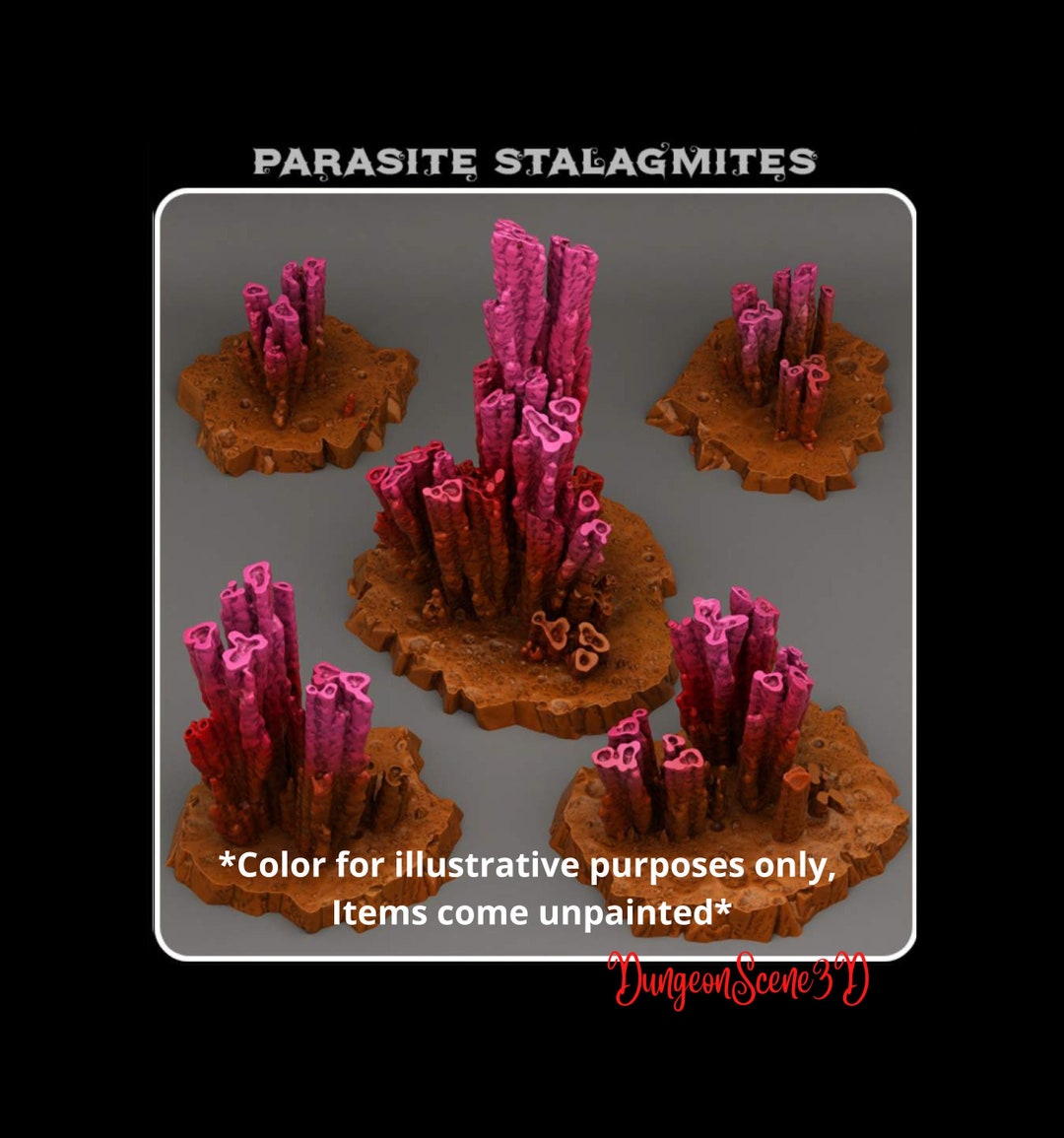 Parasite Stalagmites Scatter, High Quality 28mm 32mm Tabletop RPG 3D ...