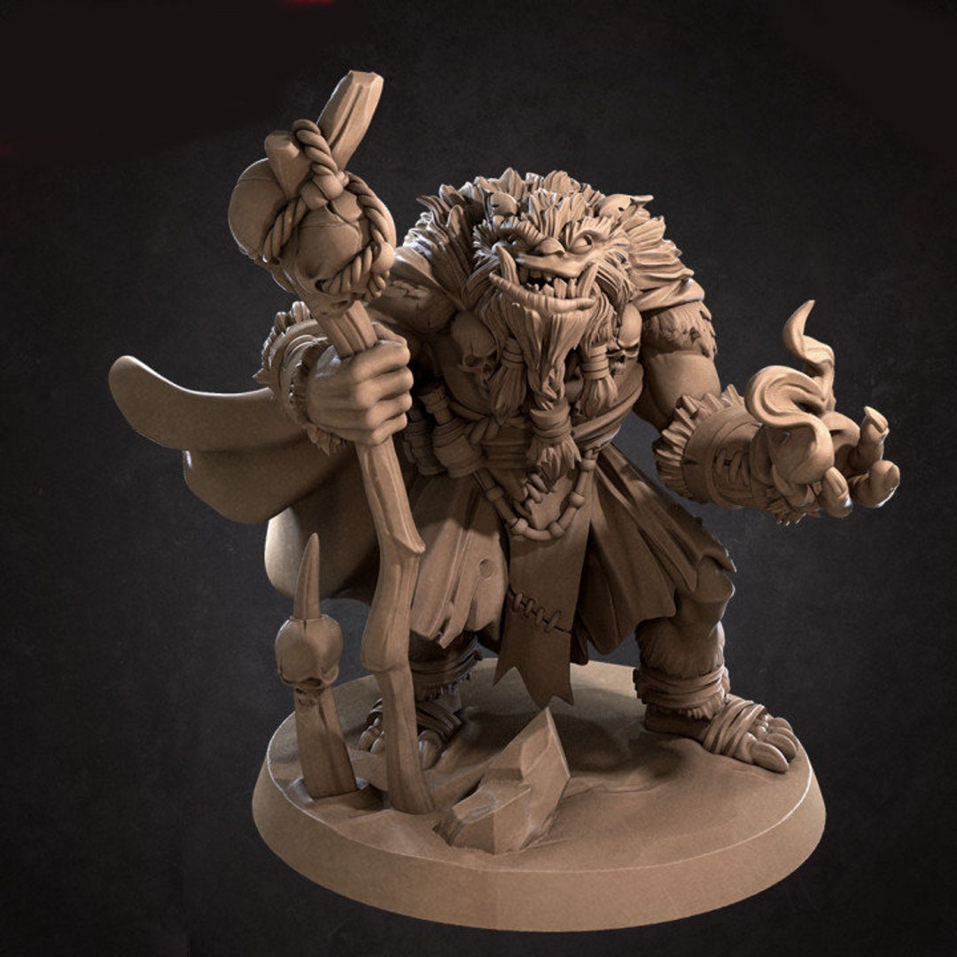 Bugbear Shaman Miniature, High Quality Tabletop RPG 3D Printed dungeons ...