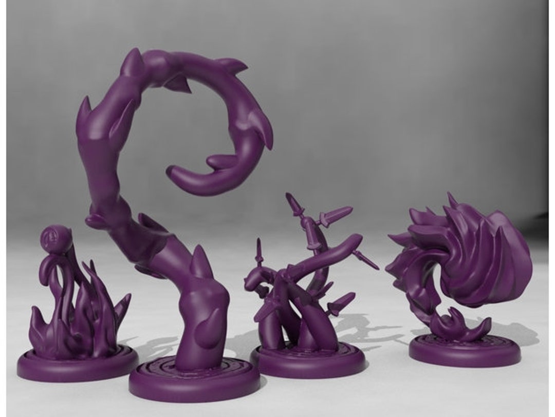 DnD Spell Effects Miniatures, High Quality Tabletop RPG 3D Printed ...