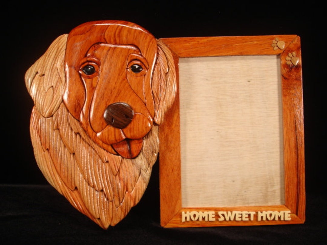 Beautifully Hand Crafted 3 Dimensional Intarsia Wood Art GOLDEN ...