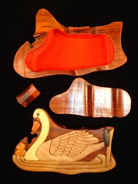 Beautifully Hand Crafted 3 Dimensional Intarsia Wood Art SWAN - Etsy