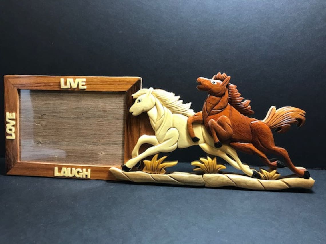 Beautifully Hand Crafted 3 Dimensional Intarsia Wood Art HORSE - Etsy