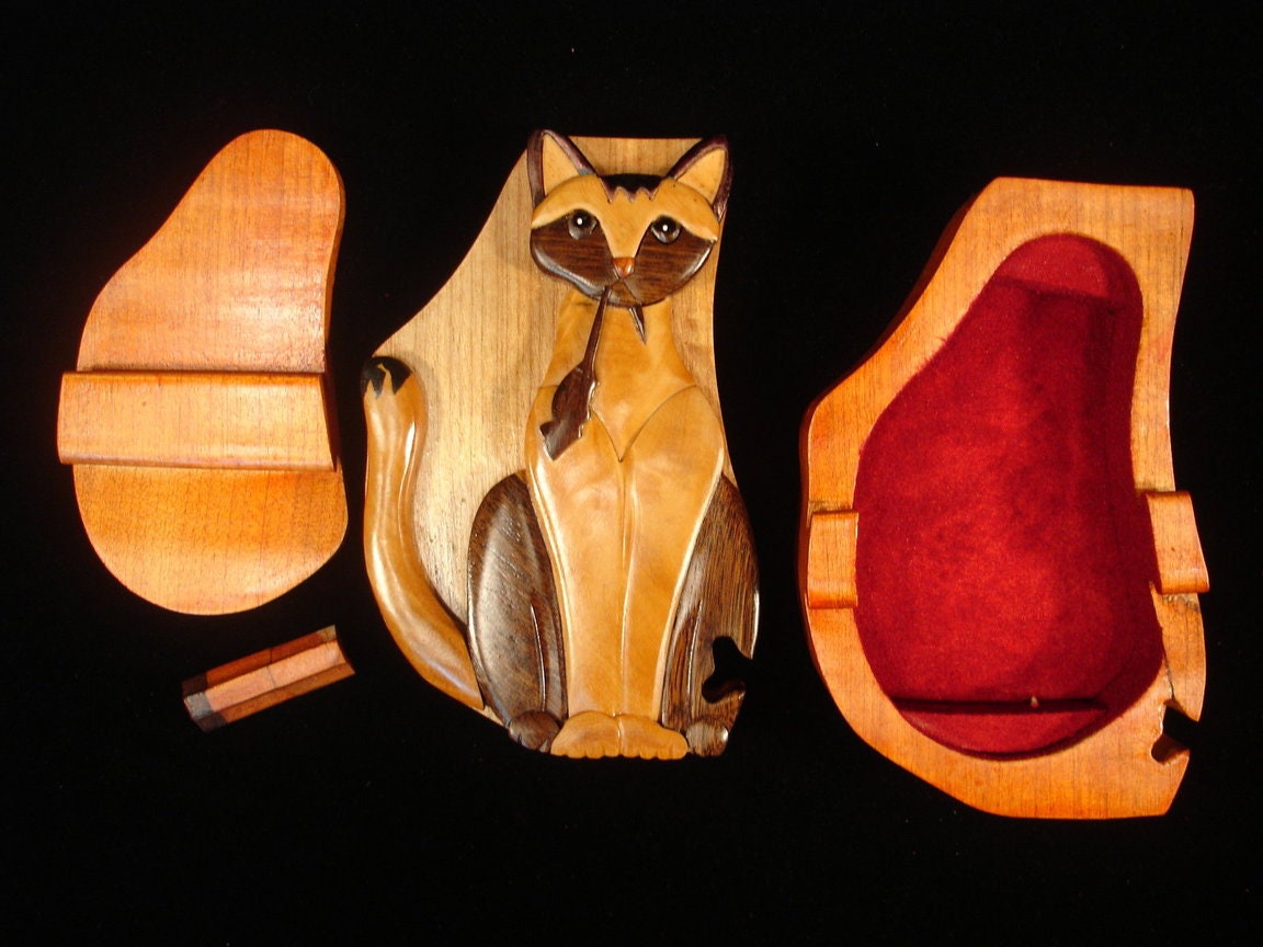 Beautifully Hand Crafted 3 Dimensional Intarsia Wood Art CAT - Etsy UK