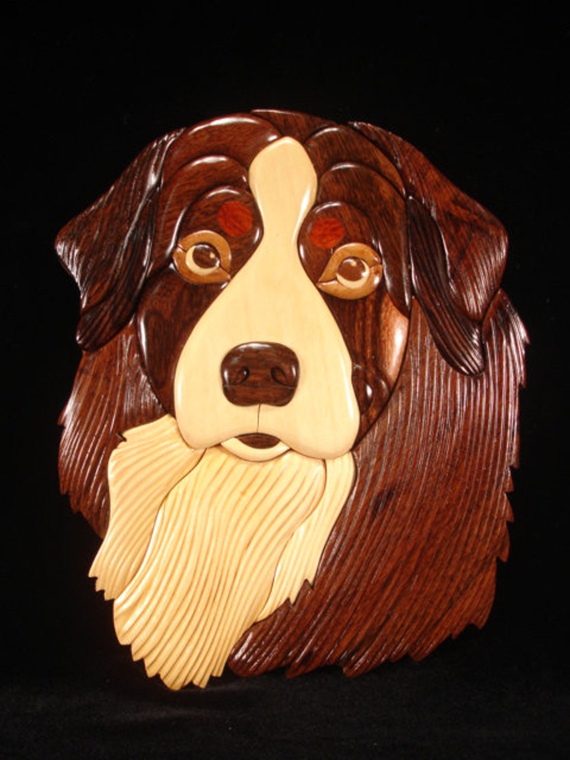 Beautifully Hand Crafted 3 Dimensional Intarsia Wood Art BERNESE ...