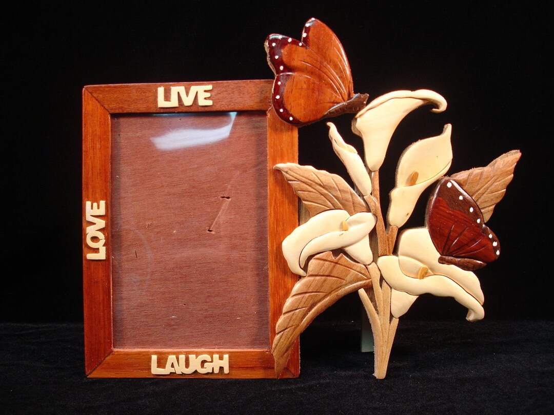 Beautifully Hand Crafted 3 Dimensional Intarsia Wood Art MONARCH ...