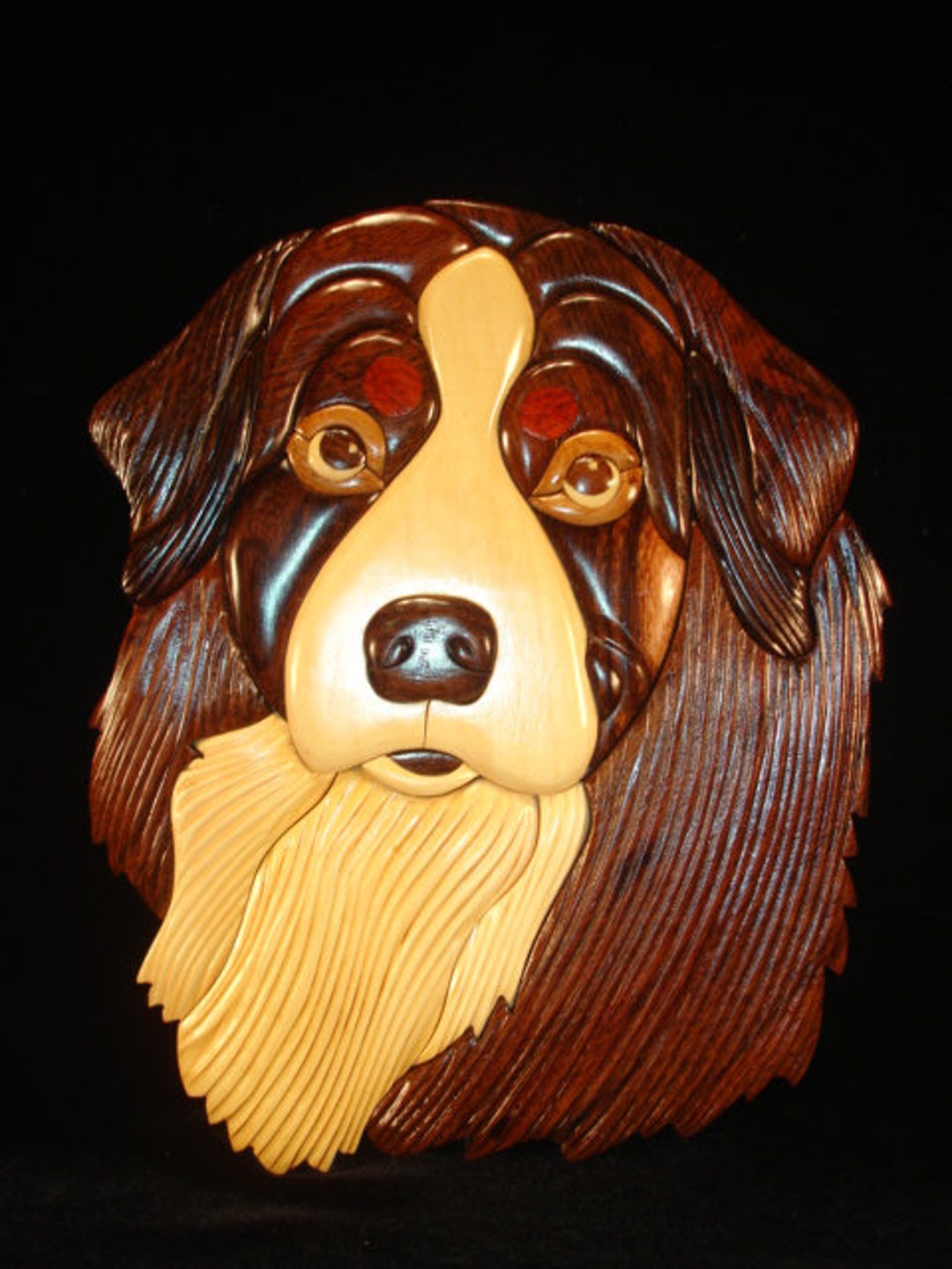 Beautifully Hand Crafted 3 Dimensional Intarsia Wood Art BERNESE ...