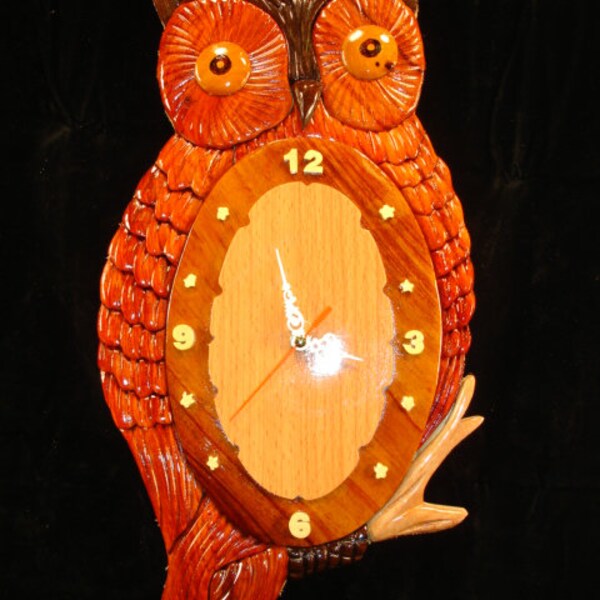Wooden Owl Clock - Etsy