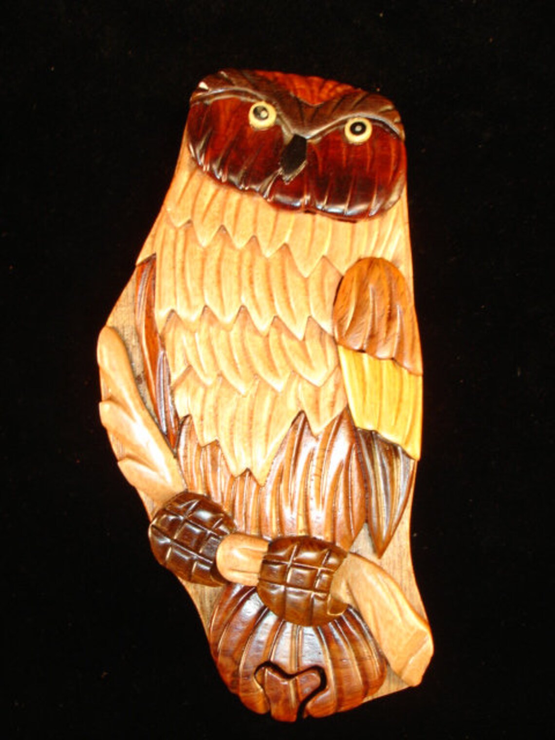 Beautifully Hand Crafted 3 Dimensional Intarsia Wood Art OWL - Etsy