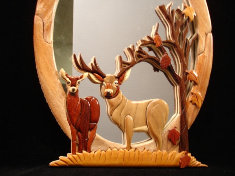 Beautifully Hand Crafted 3 Dimensional Intarsia Wood Art DEER - Etsy