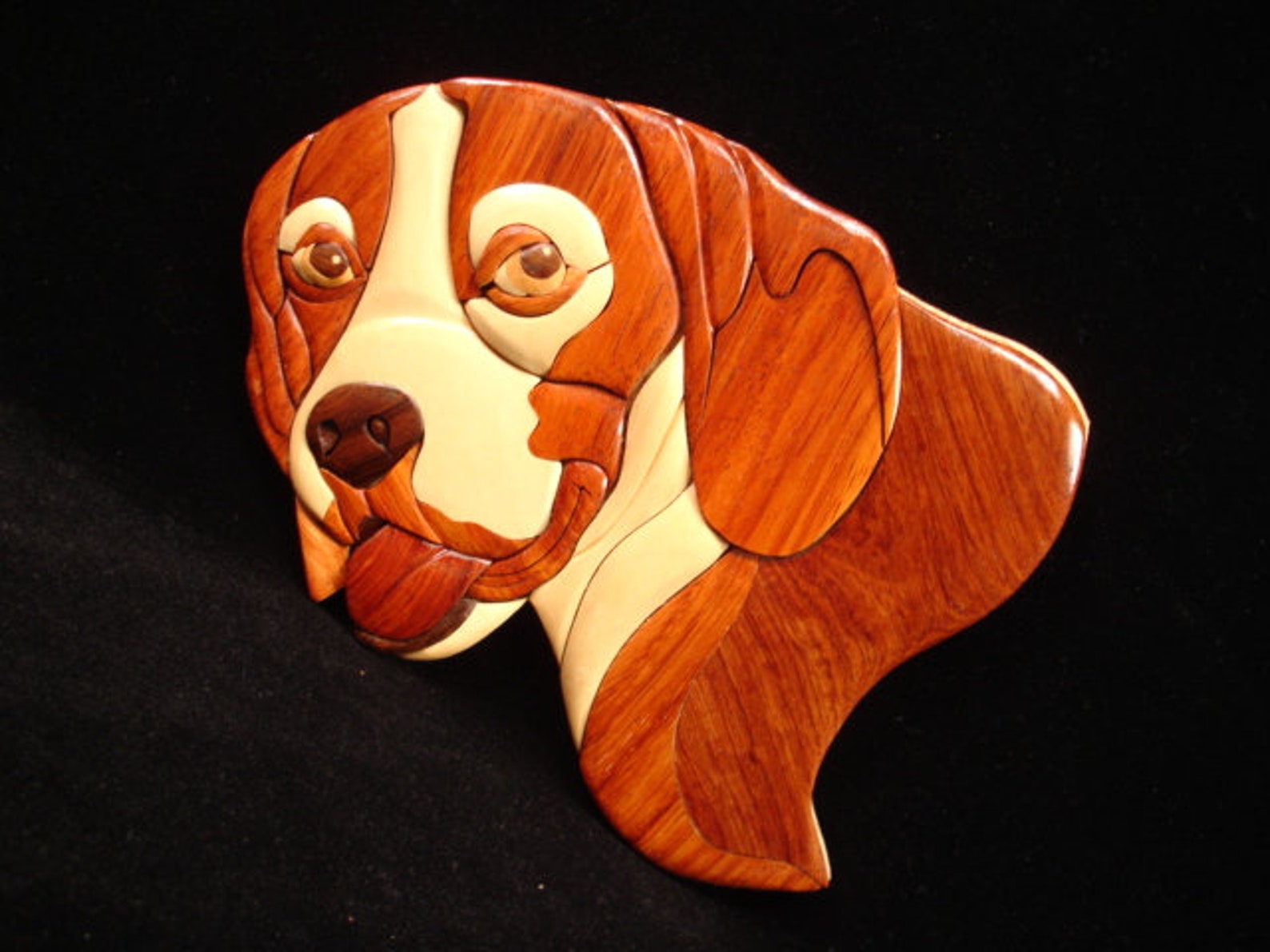 Beautifully Hand Crafted 3 Dimensional Intarsia Wood Art BEAGLE Dog ...