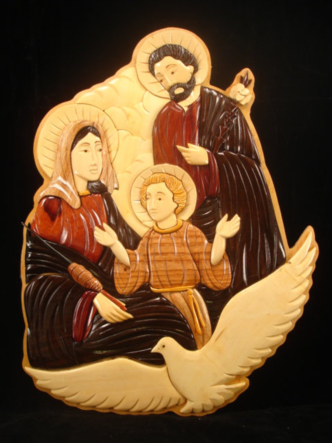 Beautifully Hand Crafted 3 Dimensional Intarsia Wood Art THE HOLY ...