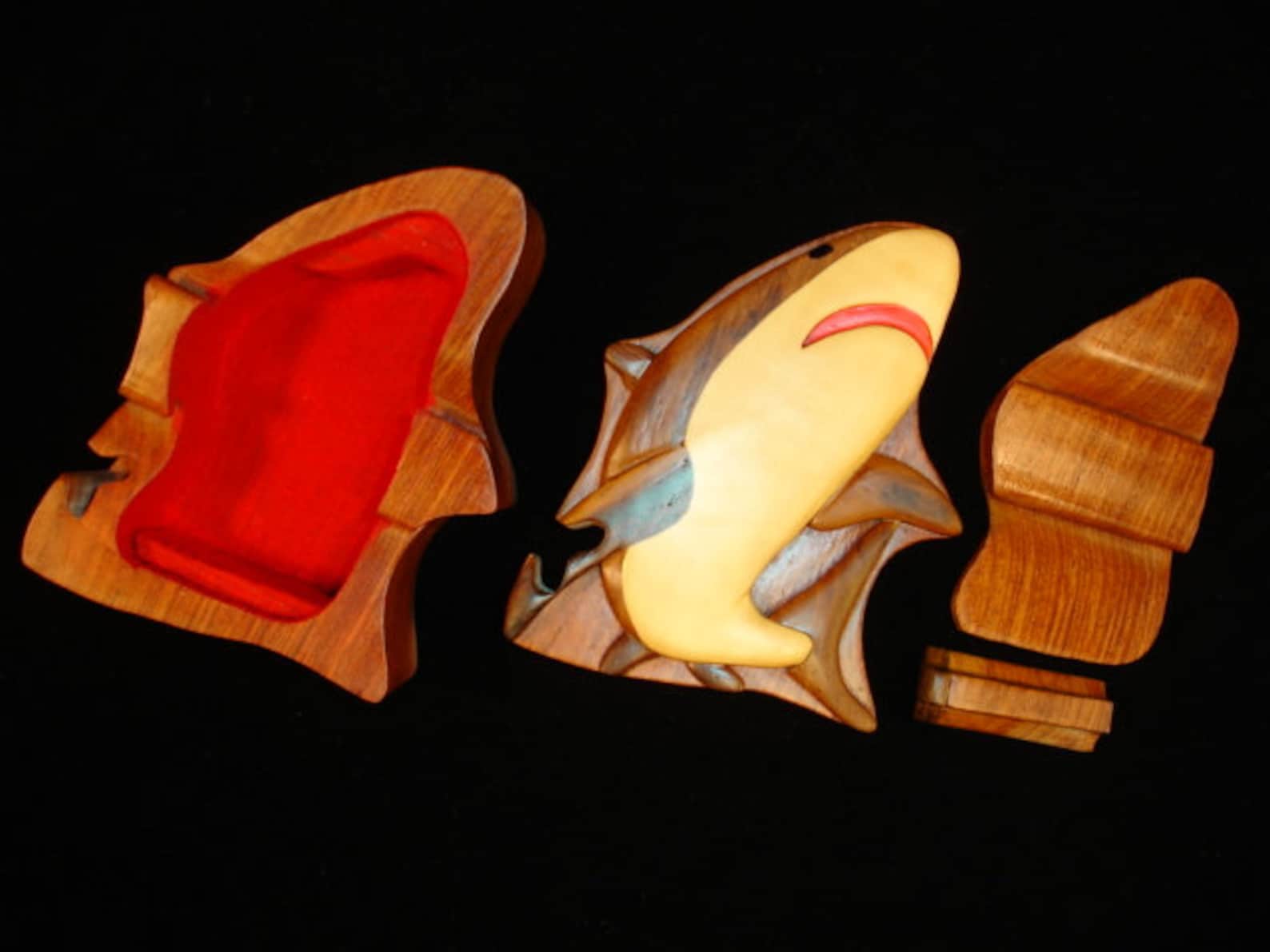 Beautifully Hand Crafted 3 Dimensional Intarsia Wood Art SHARK - Etsy