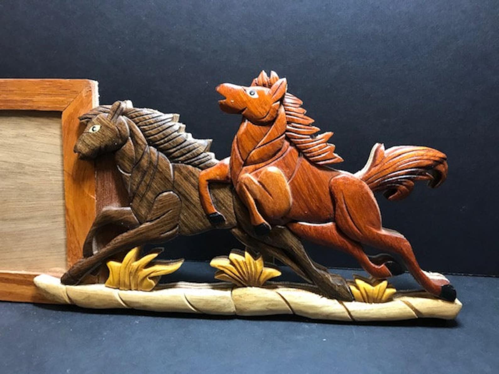 Beautifully Hand Crafted 3 Dimensional Intarsia Wood Art HORSE - Etsy