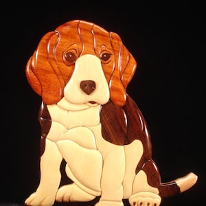 Beautifully Hand Crafted 3 Dimensional Intarsia Wood Art BEAGLE Dog ...