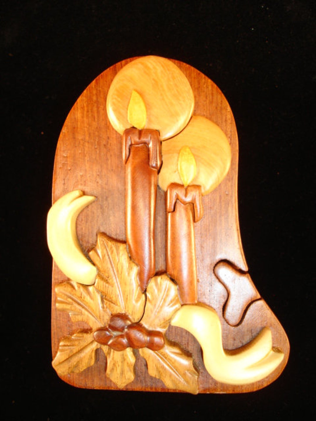 Beautifully Hand Crafted 3 Dimensional Intarsia Wood Art CHRISTMAS ...