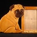 Beautifully Hand Crafted 3 Dimensional Intarsia Wood Art PUG Dog ...