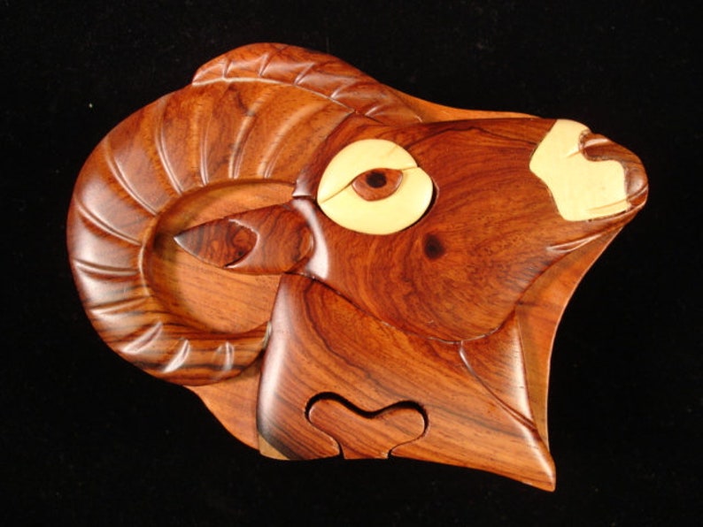 Beautifully hand crafted 3 dimensional Intarsia Wood Art GOAT | Etsy