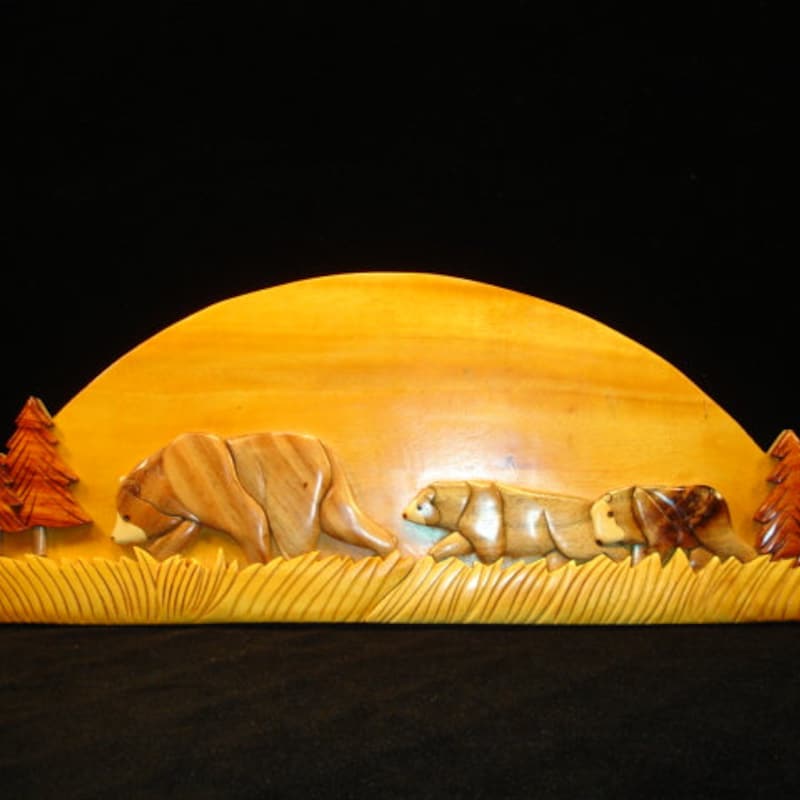 Intarsia Bear - Etsy