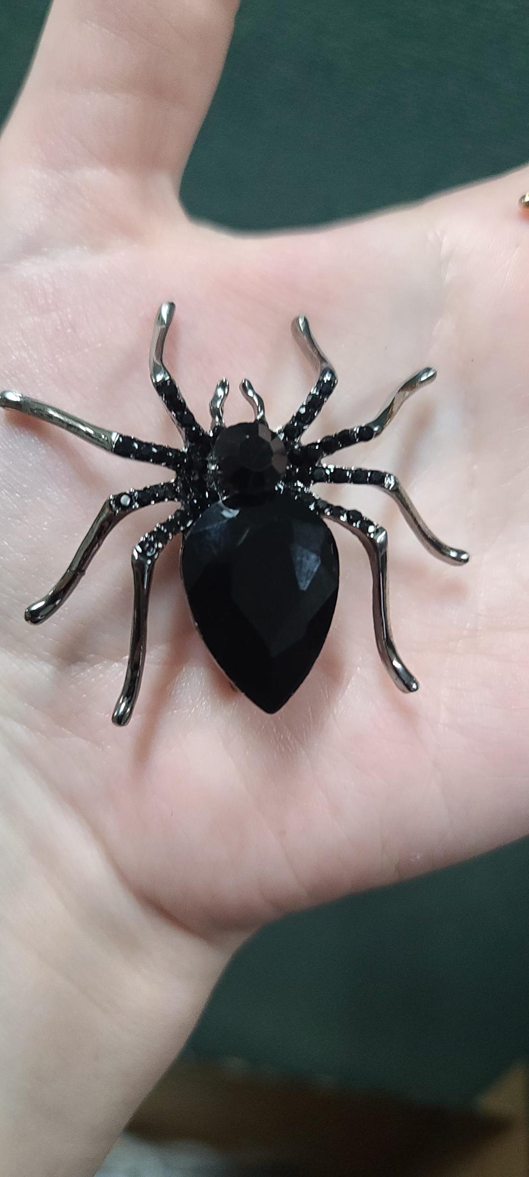 Spider Brooch, Spider Pin, Halloween Brooch, Halloween Pin - Etsy