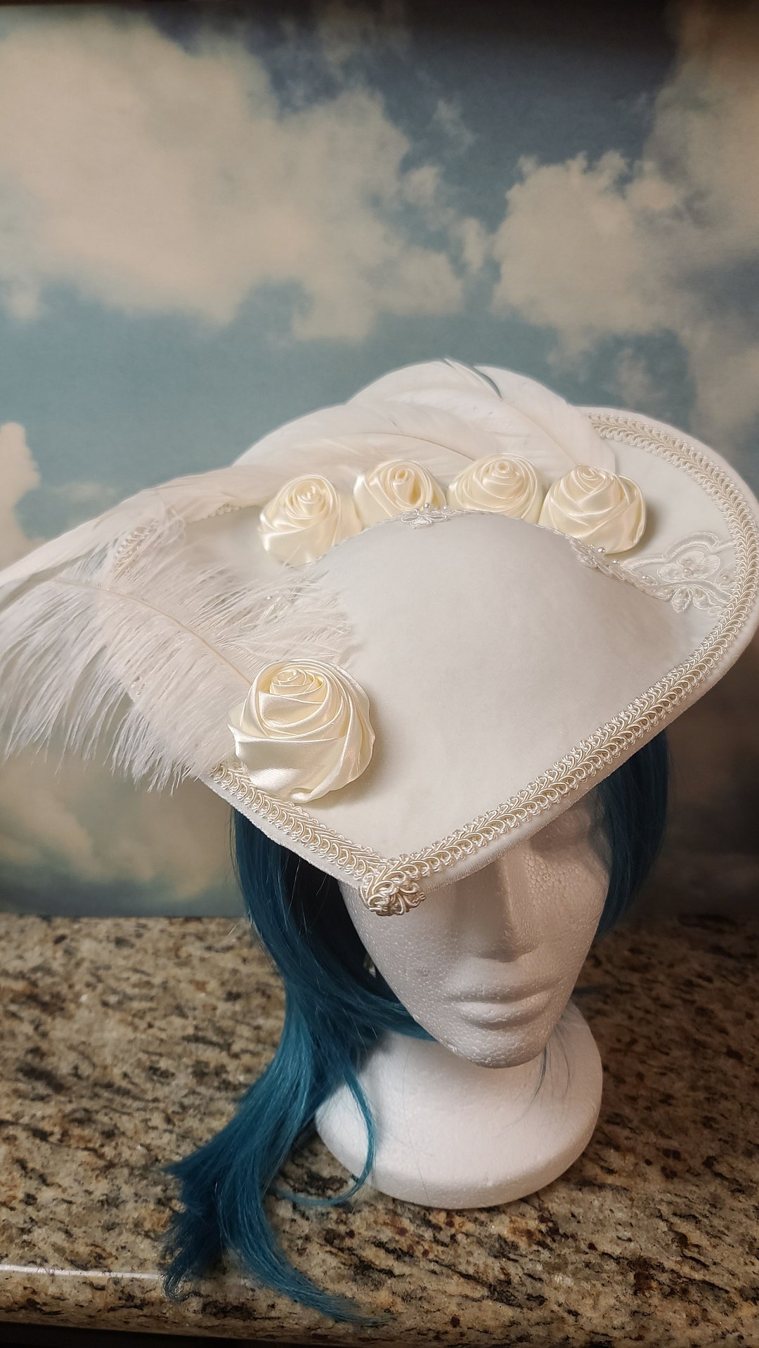 Victorian Wedding Hat, Ivory Hat, Bridal Hat, Bridal Fascinator, Bride ...