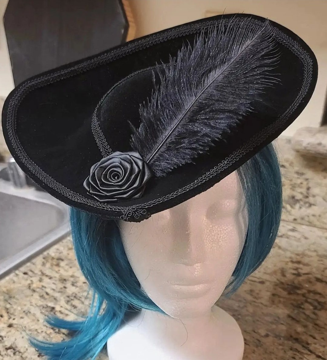 Victorian Hat, Gothic Hat, Edwardian Hat, Goth Hat, Historical Hat ...