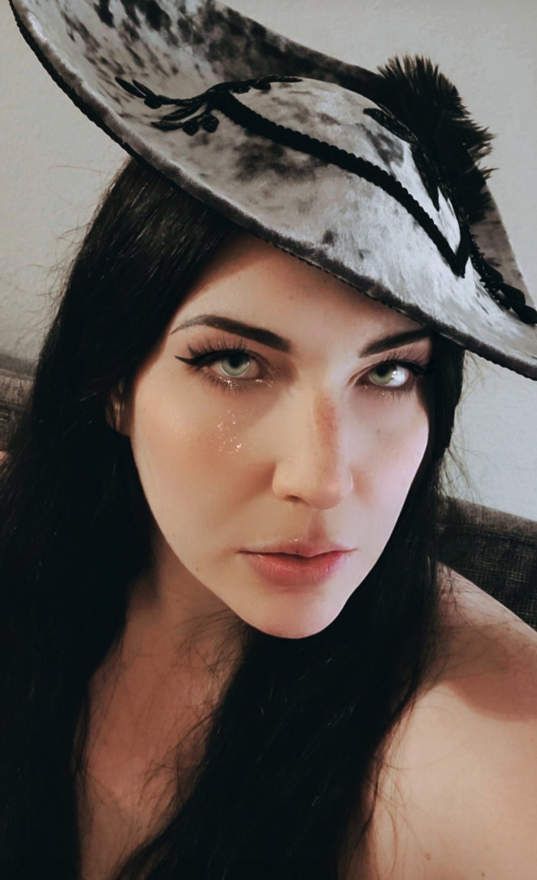 Silver Velvet Hat, Victorian Hat, Vampire Hat, Sequin Hat, Edwardian ...