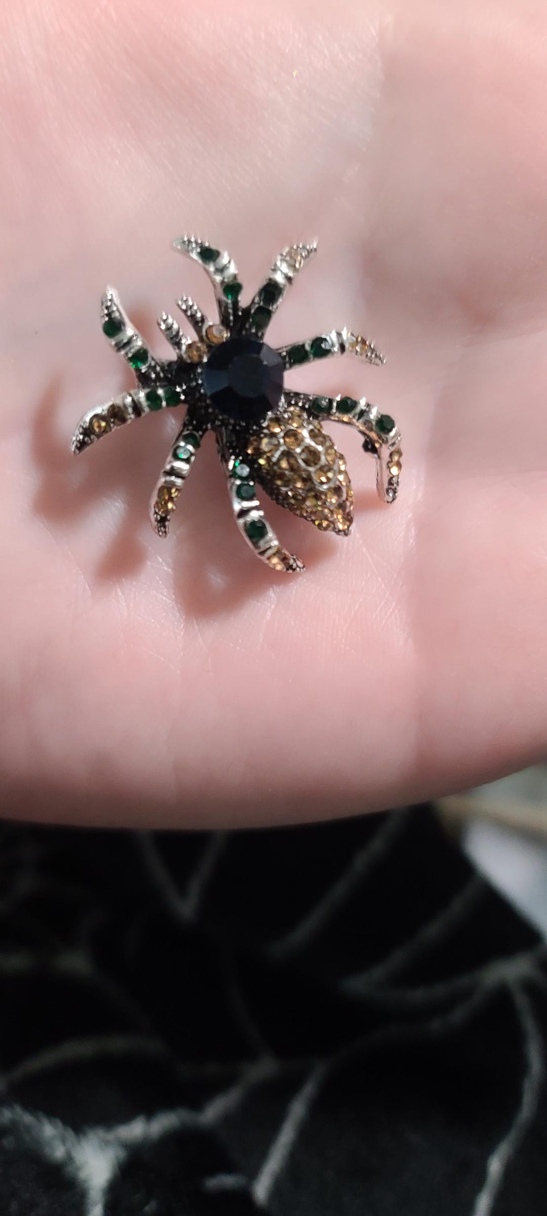 Small Spider Brooch, Spider Pin, Halloween Brooch, Halloween Pin ...