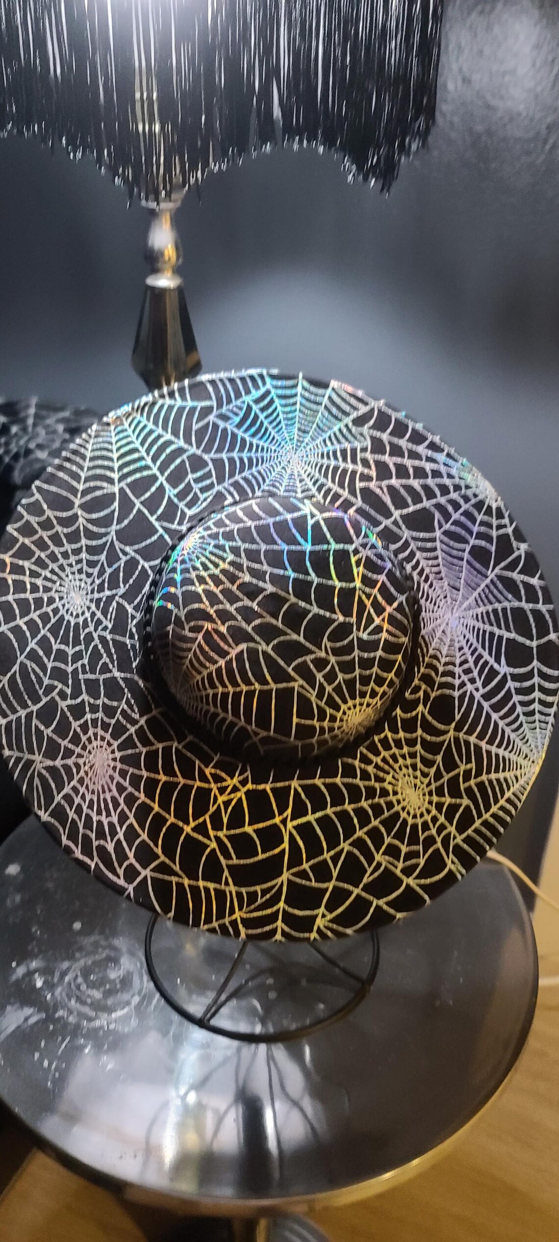Spiderweb Hat, Halloween Hat, Gothic Hat, Kentucky Derby Hat, Wide Brim ...