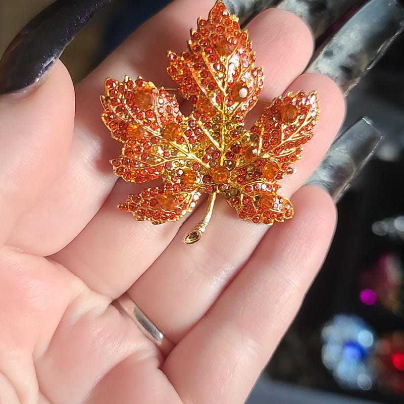 Autumn Leaf Brooch - Etsy