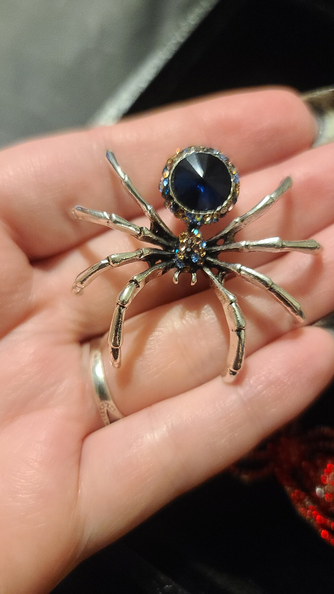 Spider Brooch, Rhinestone Spider Brooch, Spider Pin, Rhinestone Brooch ...