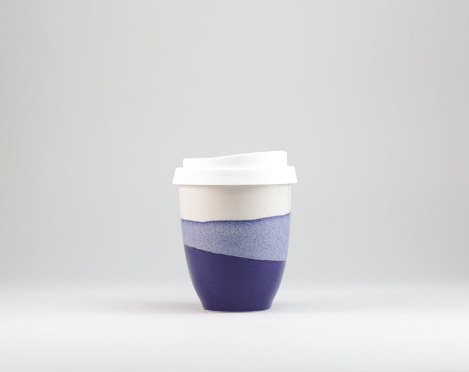 Coffee Cup to Go With Lid - 250 Ml - Deep Blue - Etsy