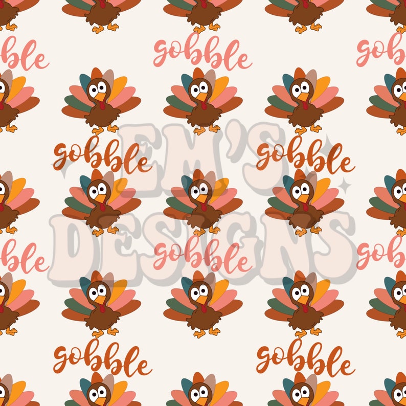 Gobble Seamless File - Etsy