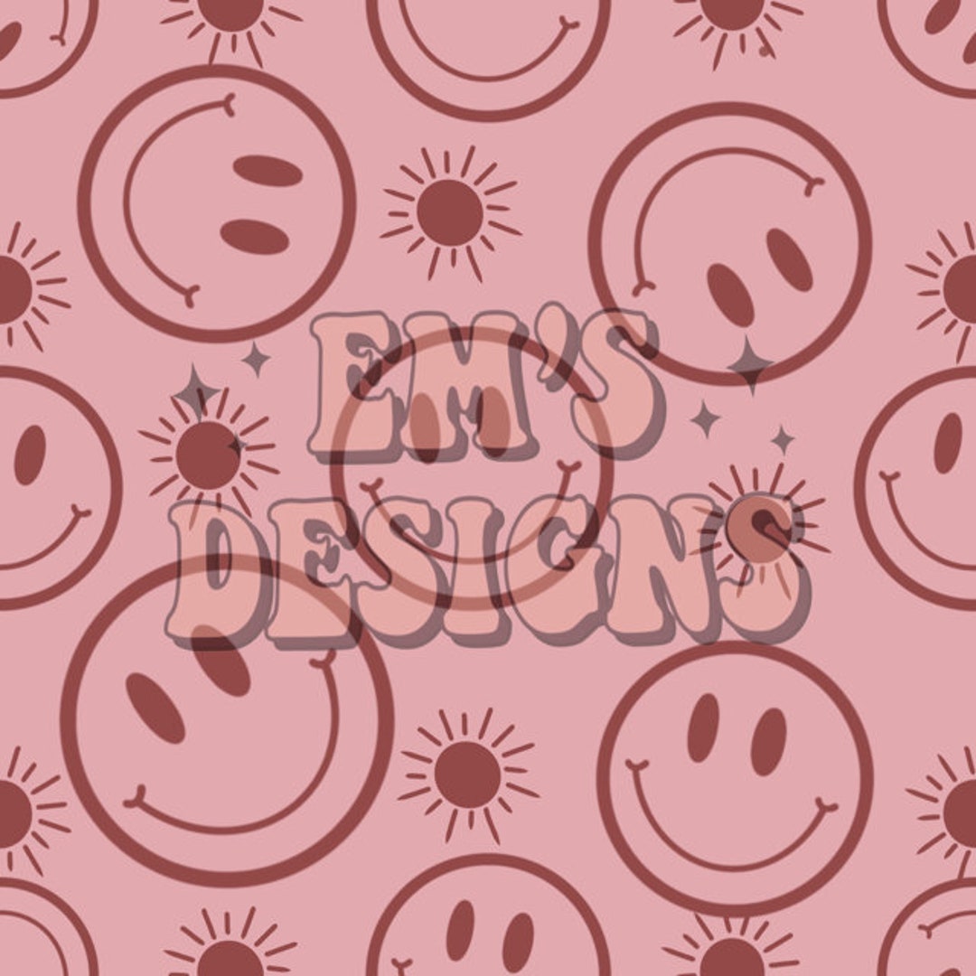 Boho Pink Smiley - Etsy