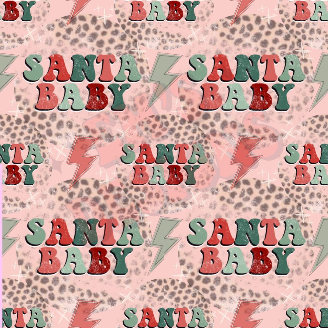 Retro Santa Baby Seamless File - Etsy
