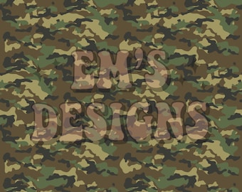 Retro Camo Seamless Pattern Camouflage Fabric Design Vintage Camo ...