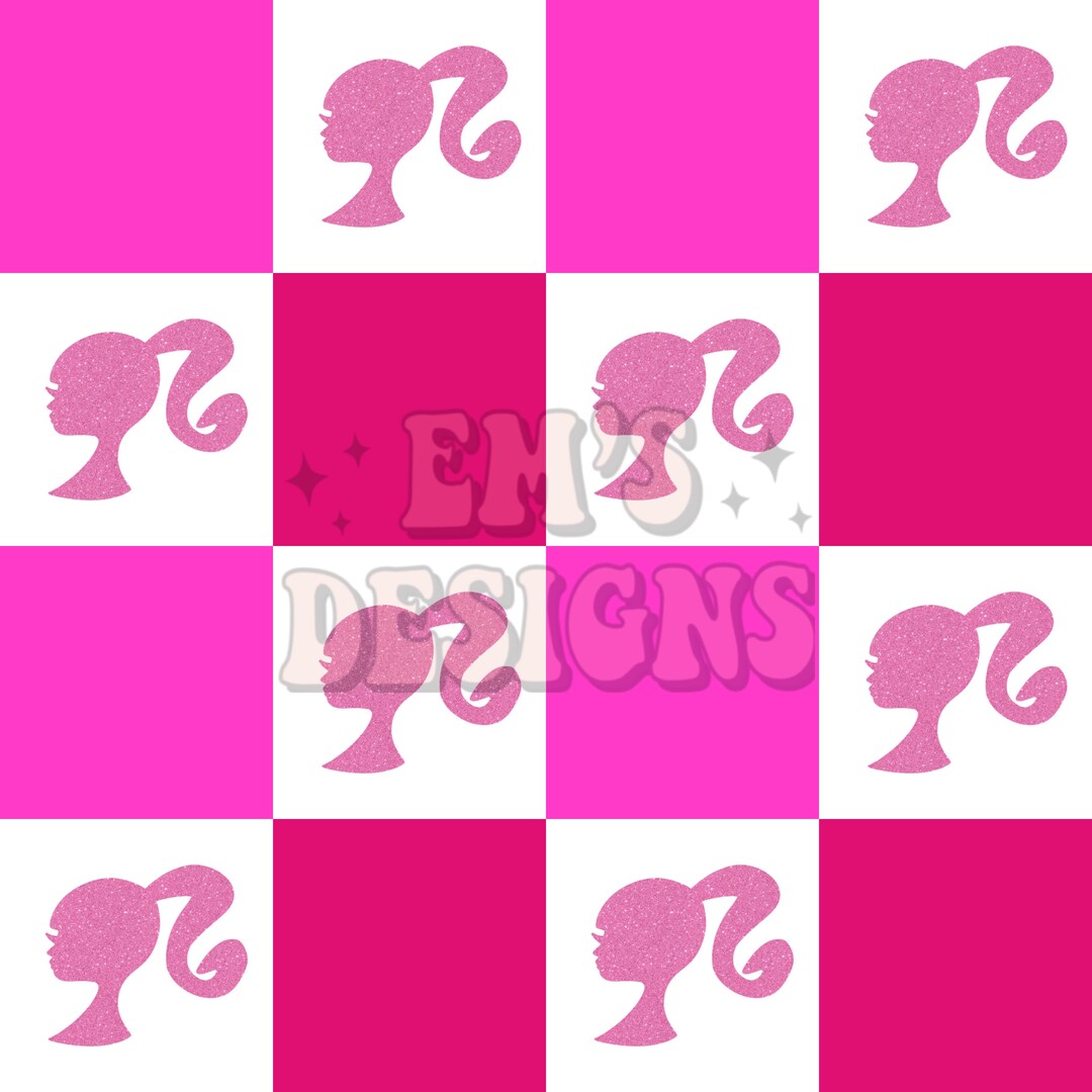 Checkered Barbie Seamless File - Etsy